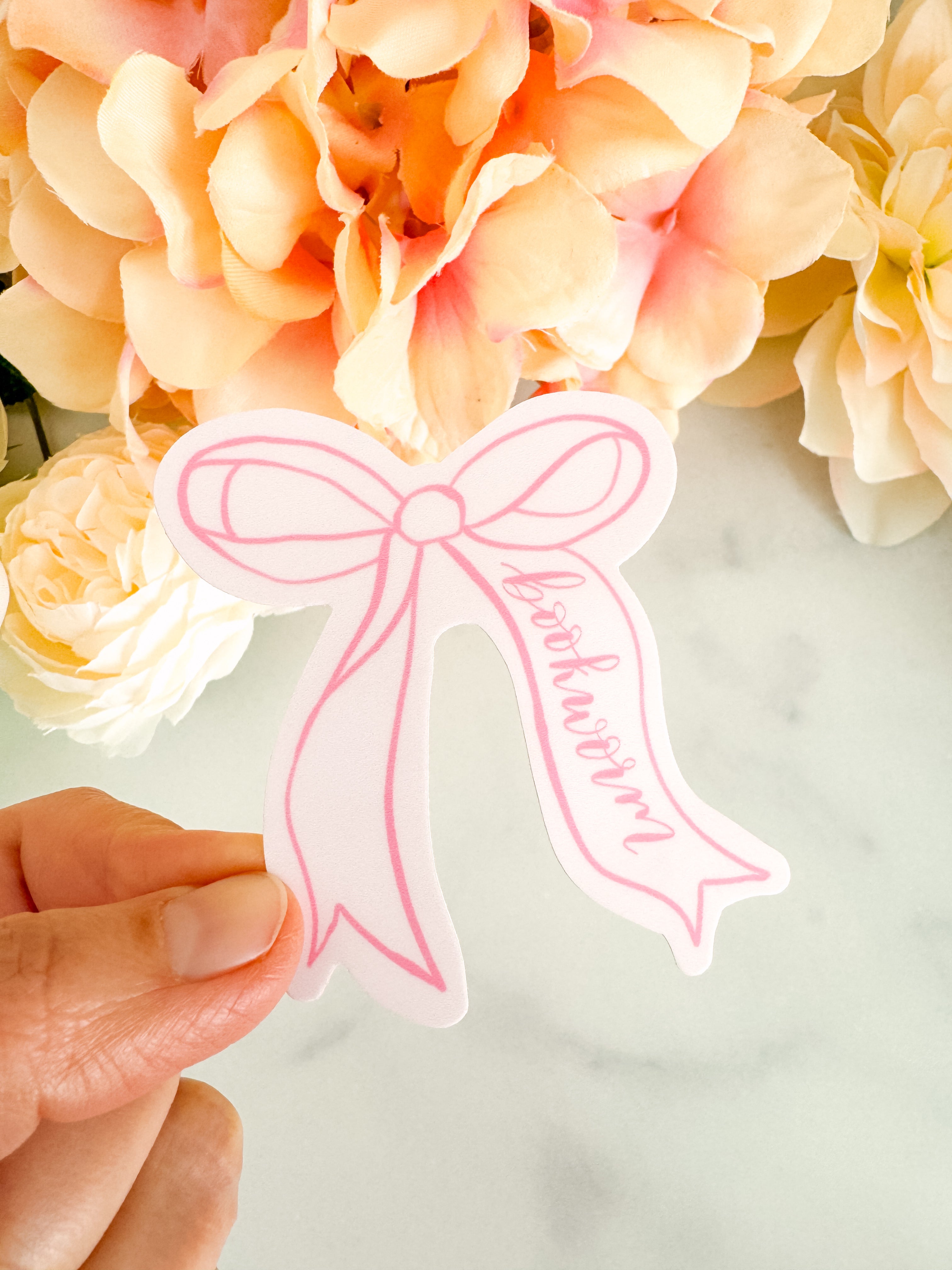 Bookworm Bow Pink Cottagecore Sticker Decal – The Literary Book Club