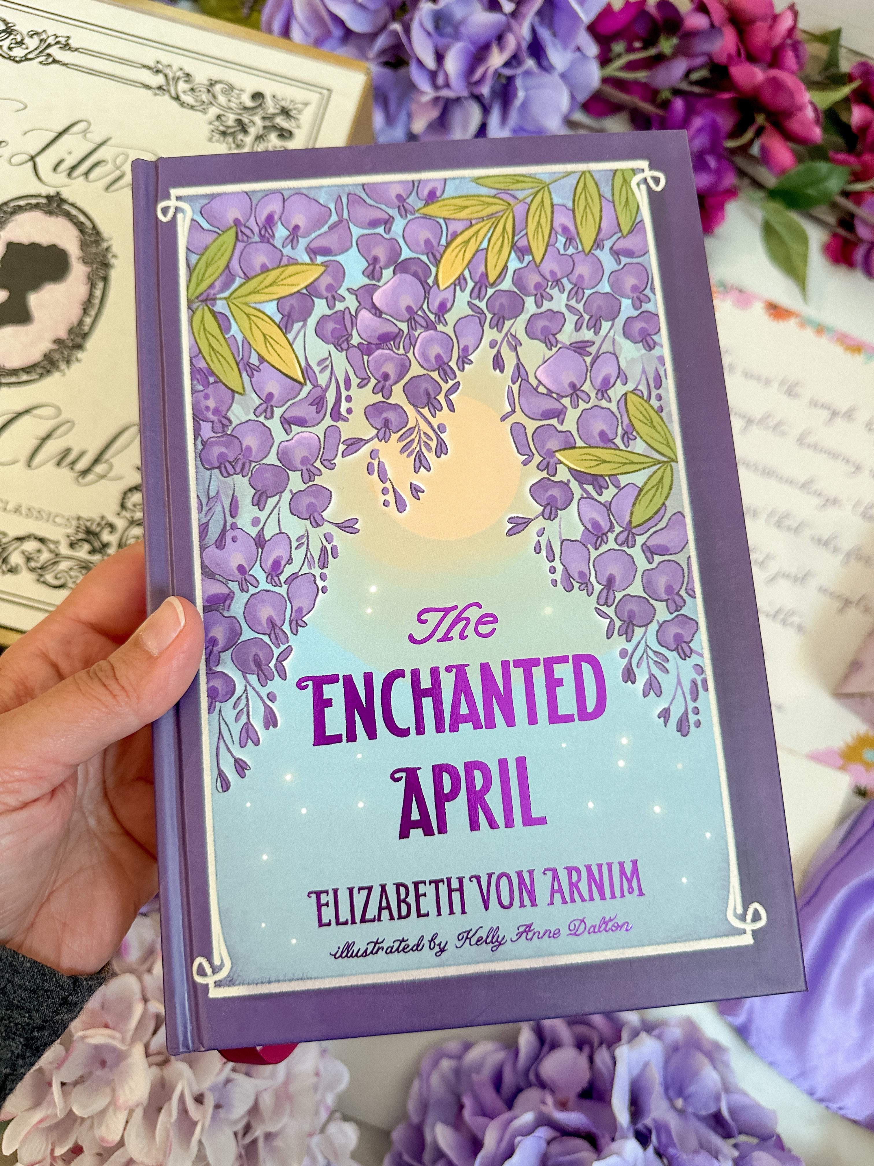 The Enchanted April Book - Gold Edges - Custom Illustrated Edition ...