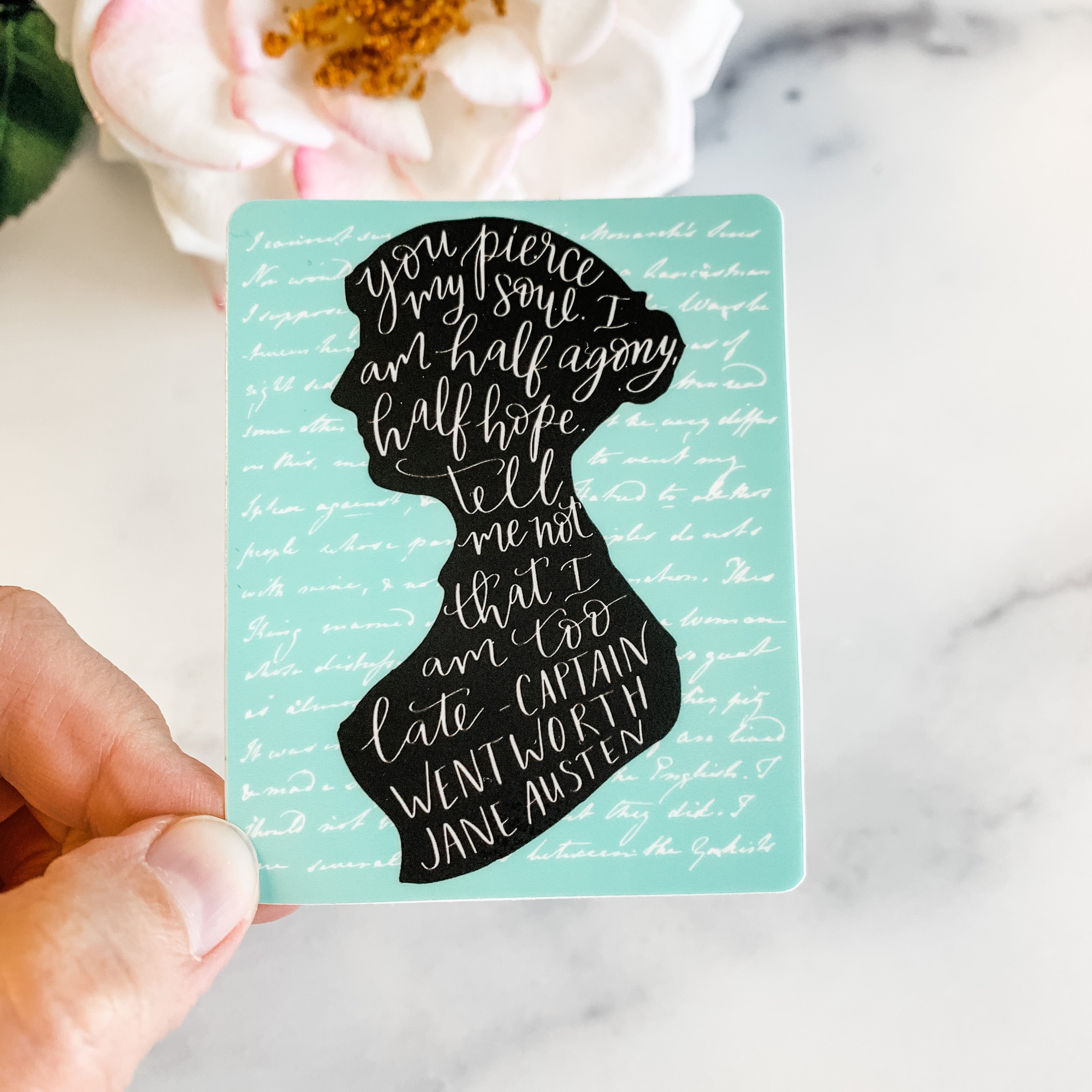 Jane Austen Persuasion Quote Sticker Decal – The Literary Book Club